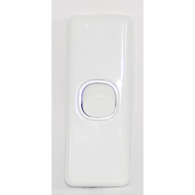 1 Gang Architrave Light Switch Single White Electrical Narrow Arc Slim ...