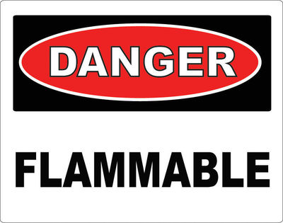 DANGER - Flammable / Vinyl Decal / Sticker / Safety Label PIck a Size ...