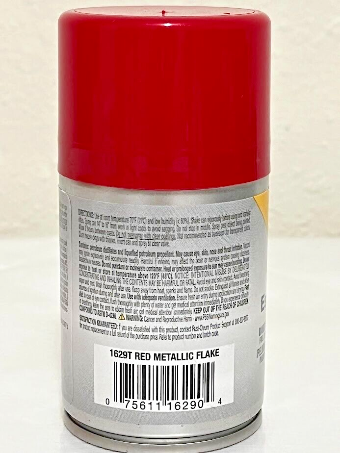 Testors 1629t Enamel Spray Paint 3oz Metal Flake Red for sale online | eBay