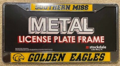 Southern Miss Booster License Plate Frame Golden Eagles USM University ...