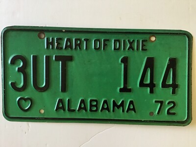 1972 Alabama License Plate Tag | eBay