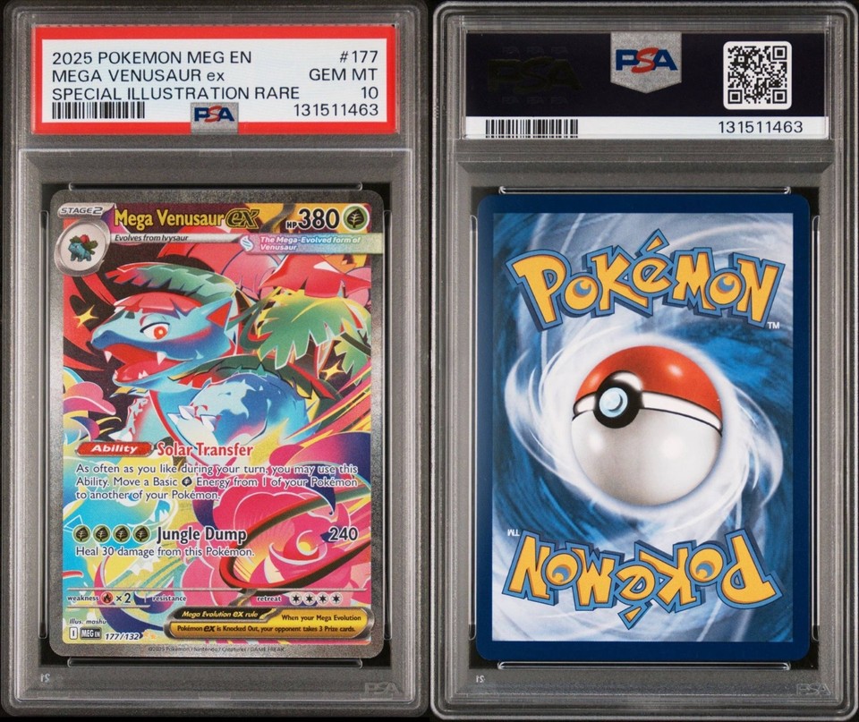 PSA 10 Mega Venusaur ex 177/132 Me01: Mega Evolution Holo | eBay