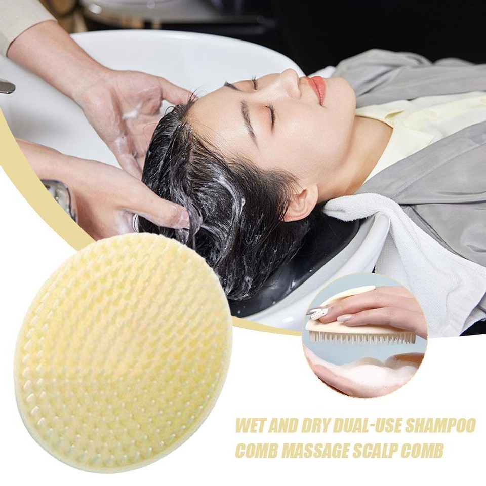 Soft Scalp Massage Brush Remove Dandruff Wet and Dry Hair Washing Comb ...