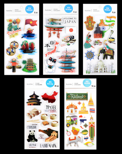 Recollections VIETNAM - JAPAN - INDIA - CHINA - THAILAND Stickers Asia ...
