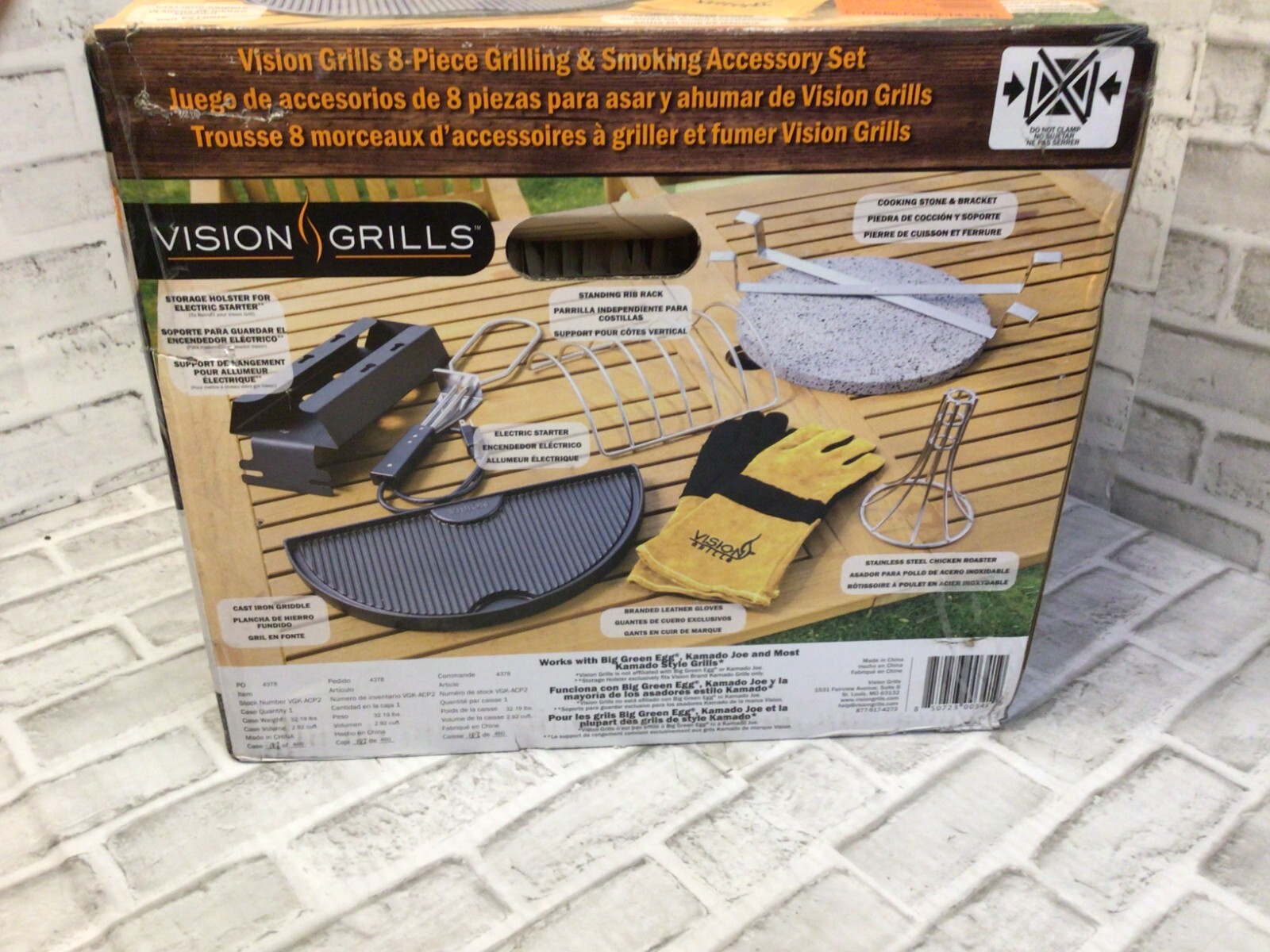 Vision Grills 8-Piece Kamado Smoker Accessory Kit -NEW OPEN BOX ...