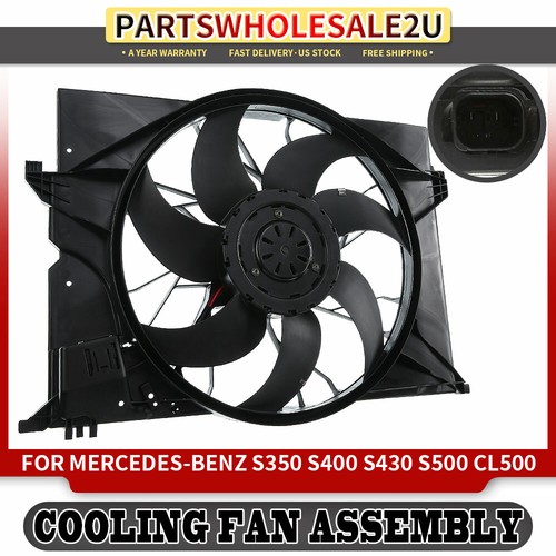 Radiator Cooling Fan Assembly w/ Brushless Motor for Mercedes W221 ...