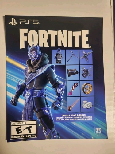 Sony Playstation 5 Fortnite Cobalt Star Bundle Code with 1,000 VBucks ...
