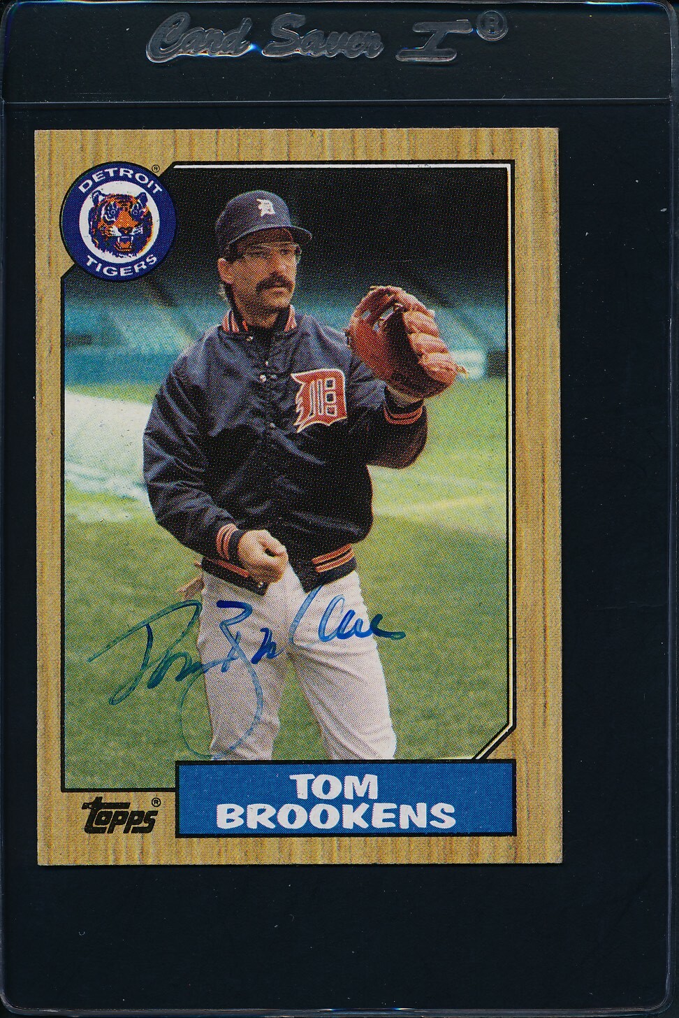 1987 Topps #713 Tom Brookens Tigers Signed Auto *18816 | eBay