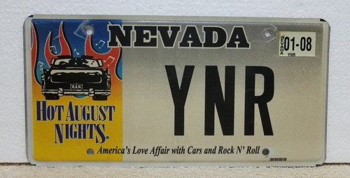 L24 VINTAGE RENO NEVADA HOT AUGUST NIGHTS VANITY NOVELTY LICENSE PLATE ...