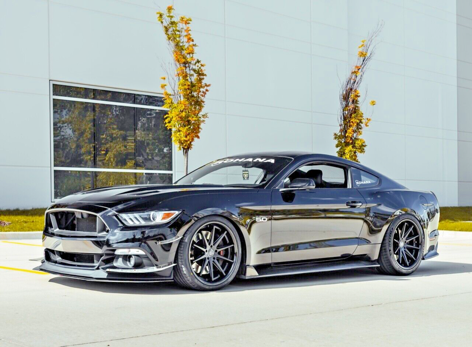 20” ROHANA RFC10 BLACK MACHINED WHEELS RIMS FOR MUSTANG ECOBOOST GT ...