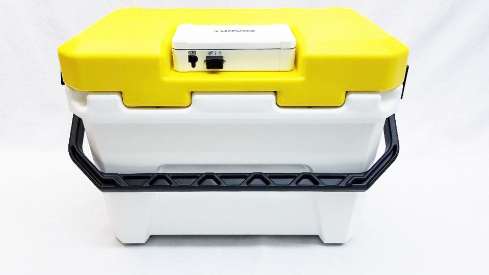FRABILL 13 QUART LIVE BAIT COOLER MAGNUM BAIT STATION W/ 12VOLT ADAPTER ...