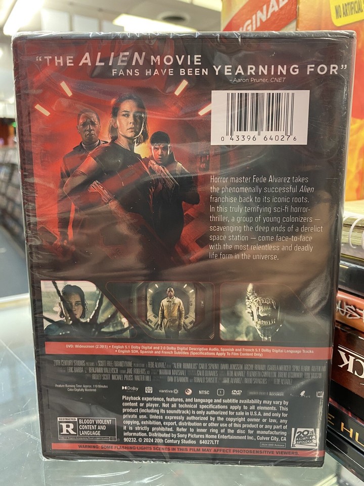 Alien Romulus (2024) DVD. 20th Century Fox. Rated R. Brand New!!! | eBay
