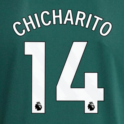 MAN UTD 23 - 24 CHICHARITO 14 OFFICIAL AVERY DENNISON WHITE PLAYER SIZE ...