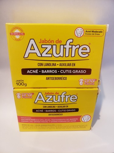 Jabon de Azufre Sulfur Soap 100grs (2Pack) "Antiseborreico, Acne ...