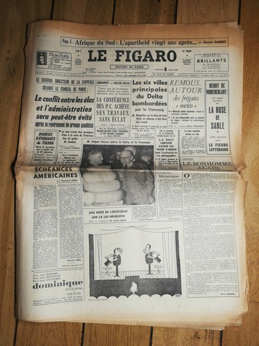 N148 Rare Antique Journal the Figaro 6 Mars 6456 8/12ft Edgar Faure ...