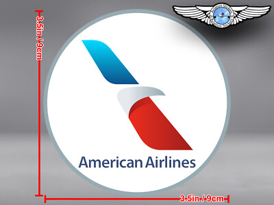 AMERICAN AIRLINES AA NEW STYLIZED EAGLE LOGO ROUND DECAL / STICKER | eBay