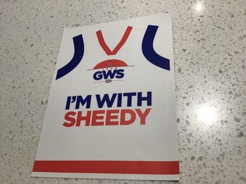Rare AFL football sticker, GWS,Sheedy, Geelong cats, Carlton, pies ...