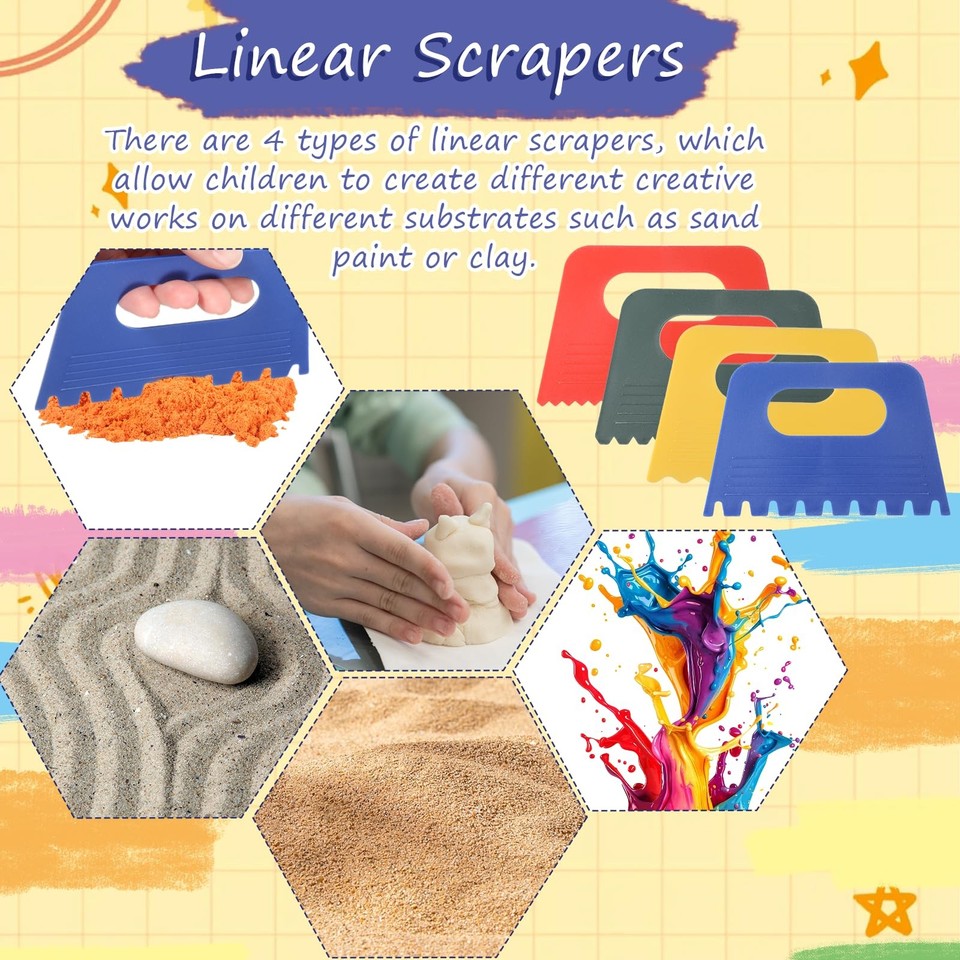 8 Pack Texture Tools for Plaster Plastic Paint Scraper Tool Art Paint ...