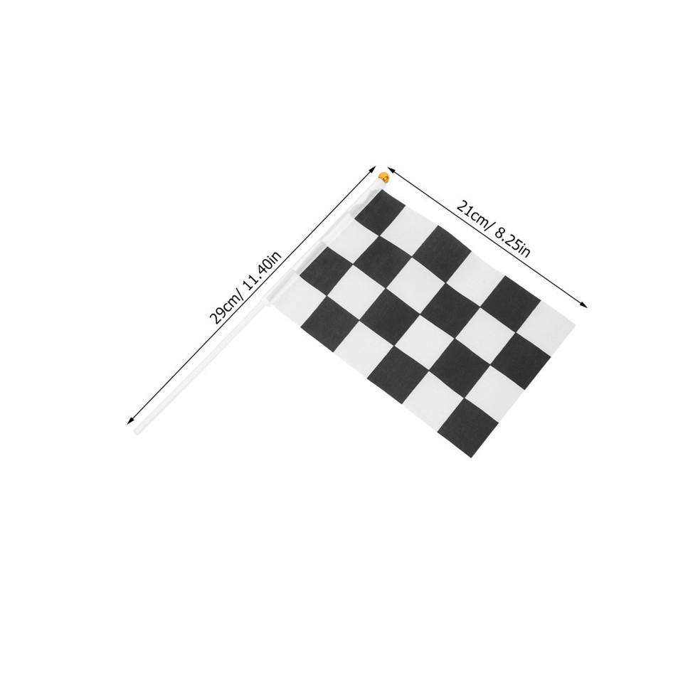 50 Pcs Checkered Hand Flags Mini Race Flags for Racing Event Decorations | eBay Australia