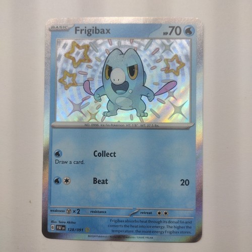 Frigibax - 128/091 - Pokemon Paldean Fates Shiny Rare Card NM+ | eBay