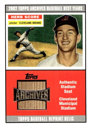 2002 Topps Archives #TSR-HS Herb Score Seat Relics | eBay