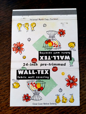 Vintage Matchbook: Wall-Tex, Cassidy Hicks Wallpaper, Denver, CO | eBay