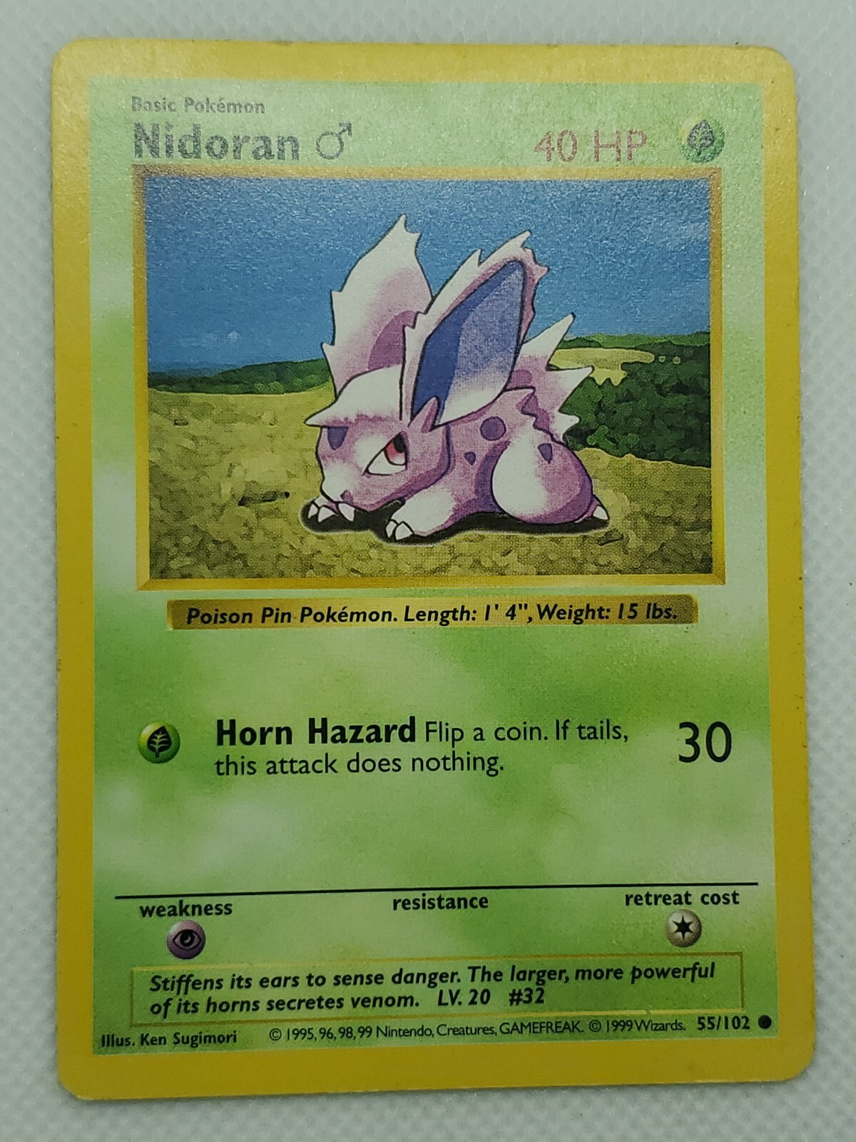 Pokémon TCG Nidoran Base Set 55/102 Regular Shadowless Common | eBay