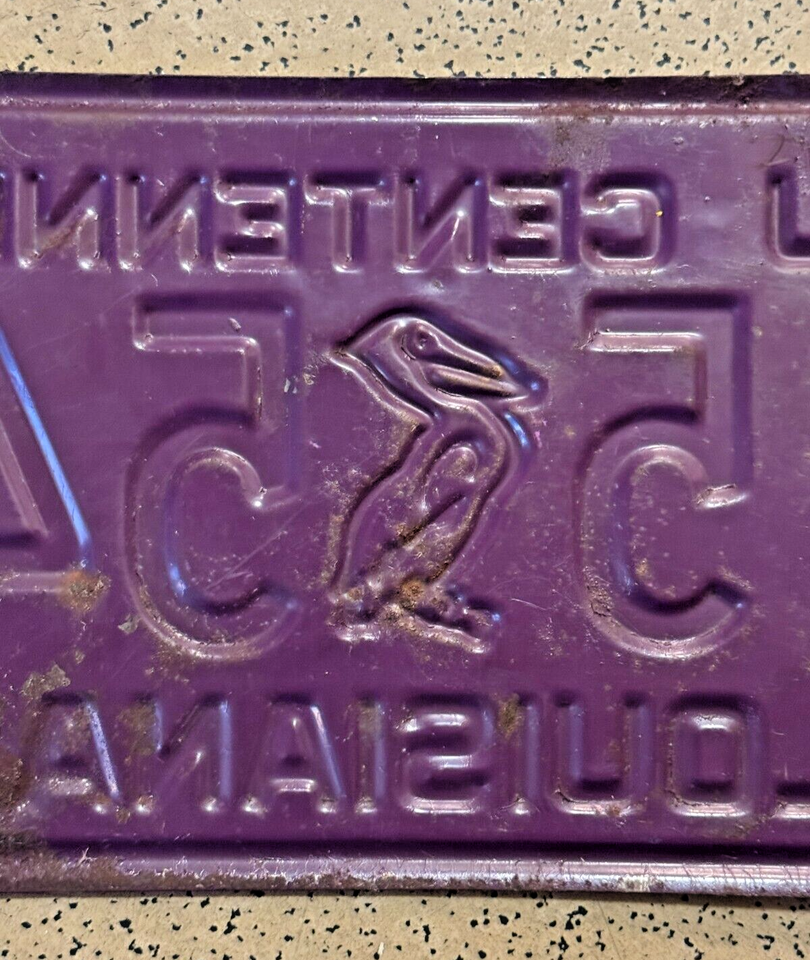 1960 LOUISIANA license plate – ORIGINAL — BRILLIANT antique vintage old ...