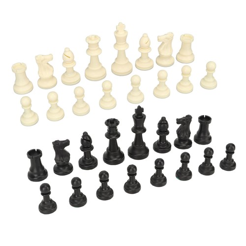 SAP Chess Piece Set PP Plastic 32 Chessmen With Storage Bag For ...