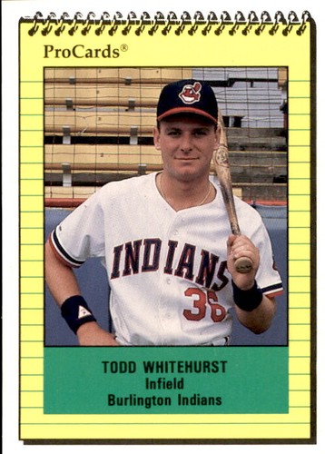 1991 Burlington Indians ProCards 3312 Todd Whitehurst Salinas ...
