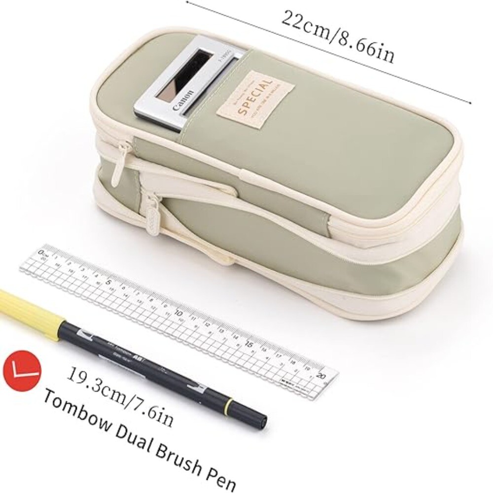 Scalable Stationery Pouch Zip Pen Holder Box Pencil Case Learning ...