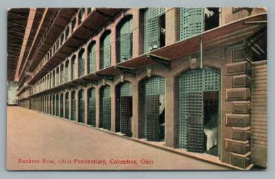 Bankers Row OHIO STATE PENITENTIARY Columbus OH Antique Prison Interior ...