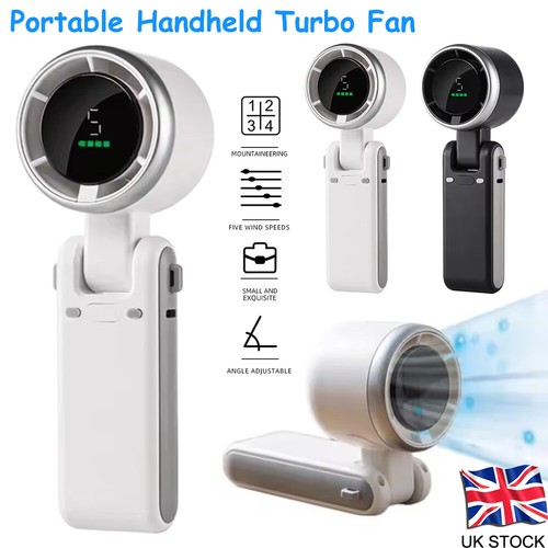 Portable Handheld Turbo Fan USB Rechargeable Lightweight Design for ...