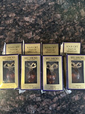 4x White Diamonds By Elizabeth Taylor Mini Parfum .12fl.oz./3.7ml ...