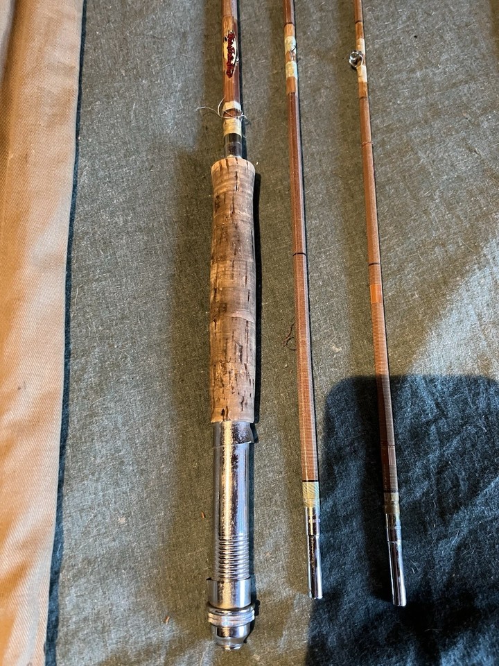 Split Cane Fishing Rod. Weiss Fishing Tackle. 8 Ft 3 Inch, 3 Piece ...