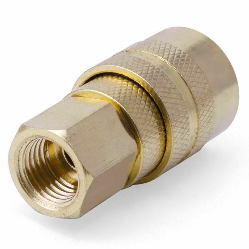 Compressor Quick Coupler Connectors Female Fitting Gold Release 1/4 NPT ...