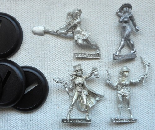Four 28mm Bombshell Miniature Ladies Babes. OOP Metal models. | eBay UK