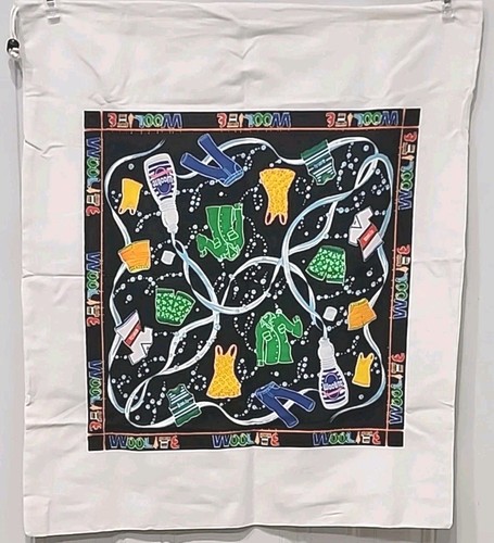 Vintage Woolite Canvas Laundry Bag With Drawstring/Amazing Graphics (23 ...