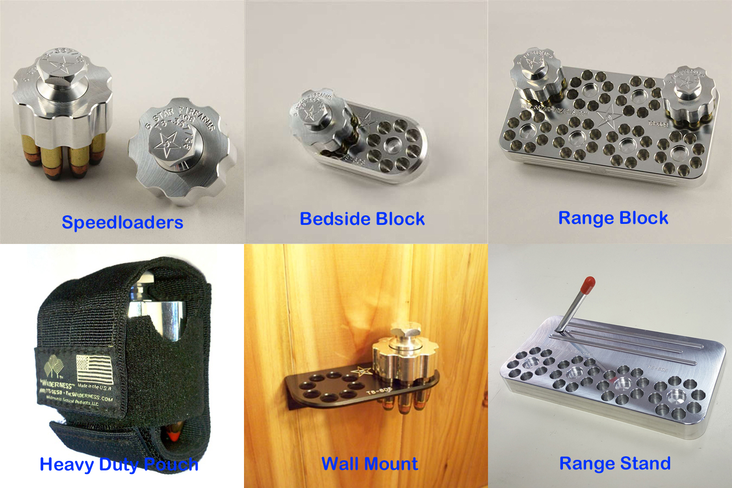 T8 [8-Shot .357/.38] Speedloader, Block, Stand, Wall Mount, or Pouch ...