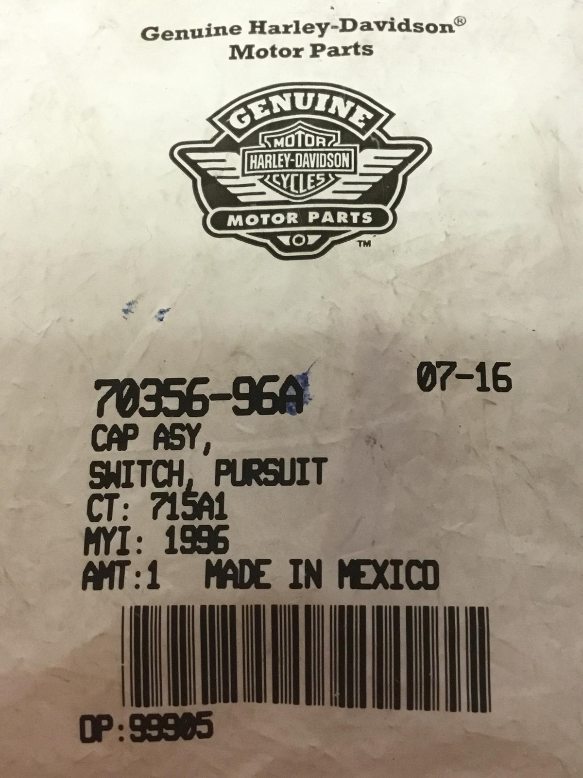 Harley Davidson NOS OEM Pursuit Lamp Knob 70356-96 for sale online | eBay