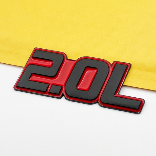 2x Black & Red Metal 2.0L Engine V6 V8 Emblem Sport SUV Racing Logo ...