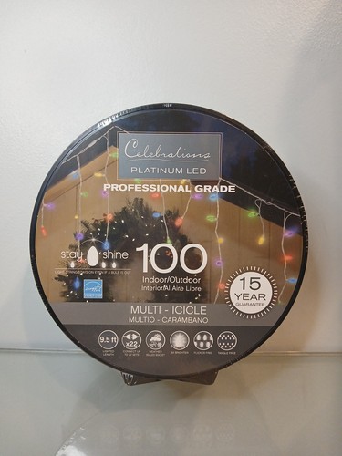Celebration Platinum Led 100 Christmas Lighs String Multi- Icicle... | eBay