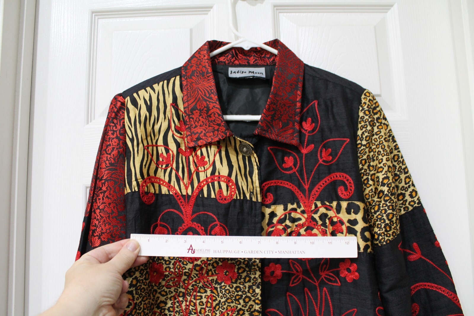 Indigo Moon Embroidered Jacket, red and black - Gem