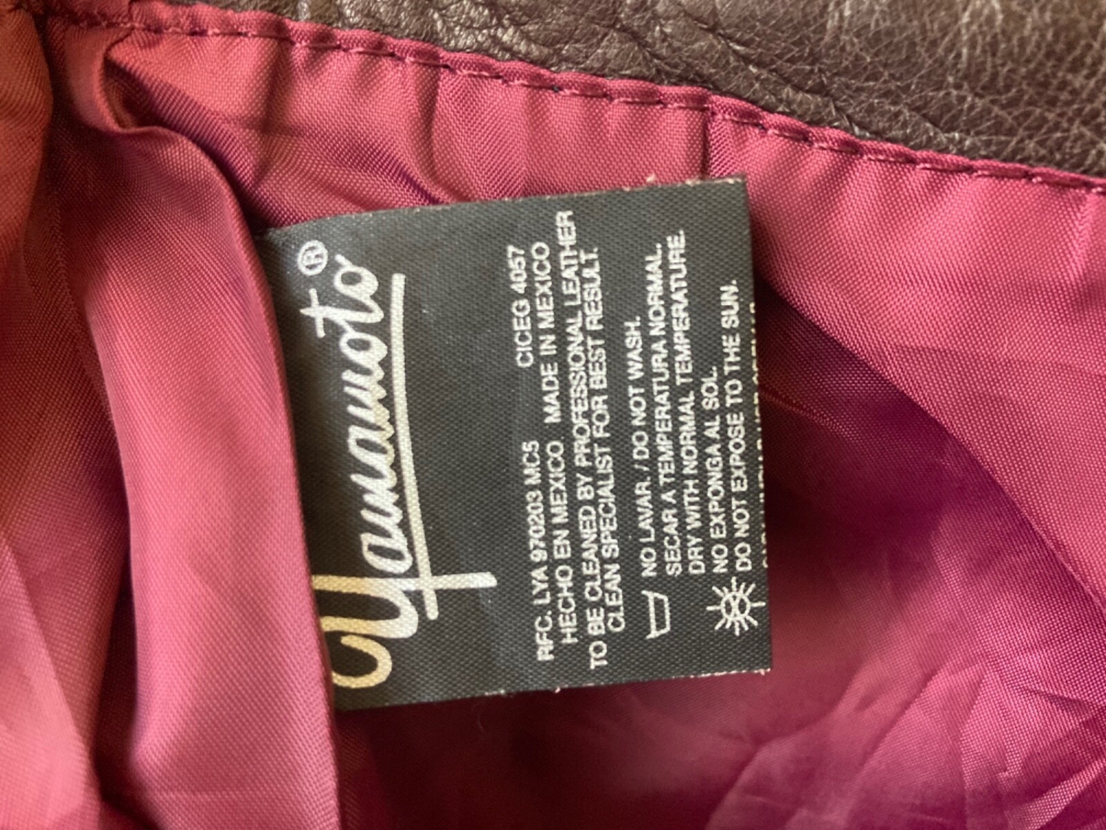 Yamamoto raspberry brown leather pants 29in waist - Gem