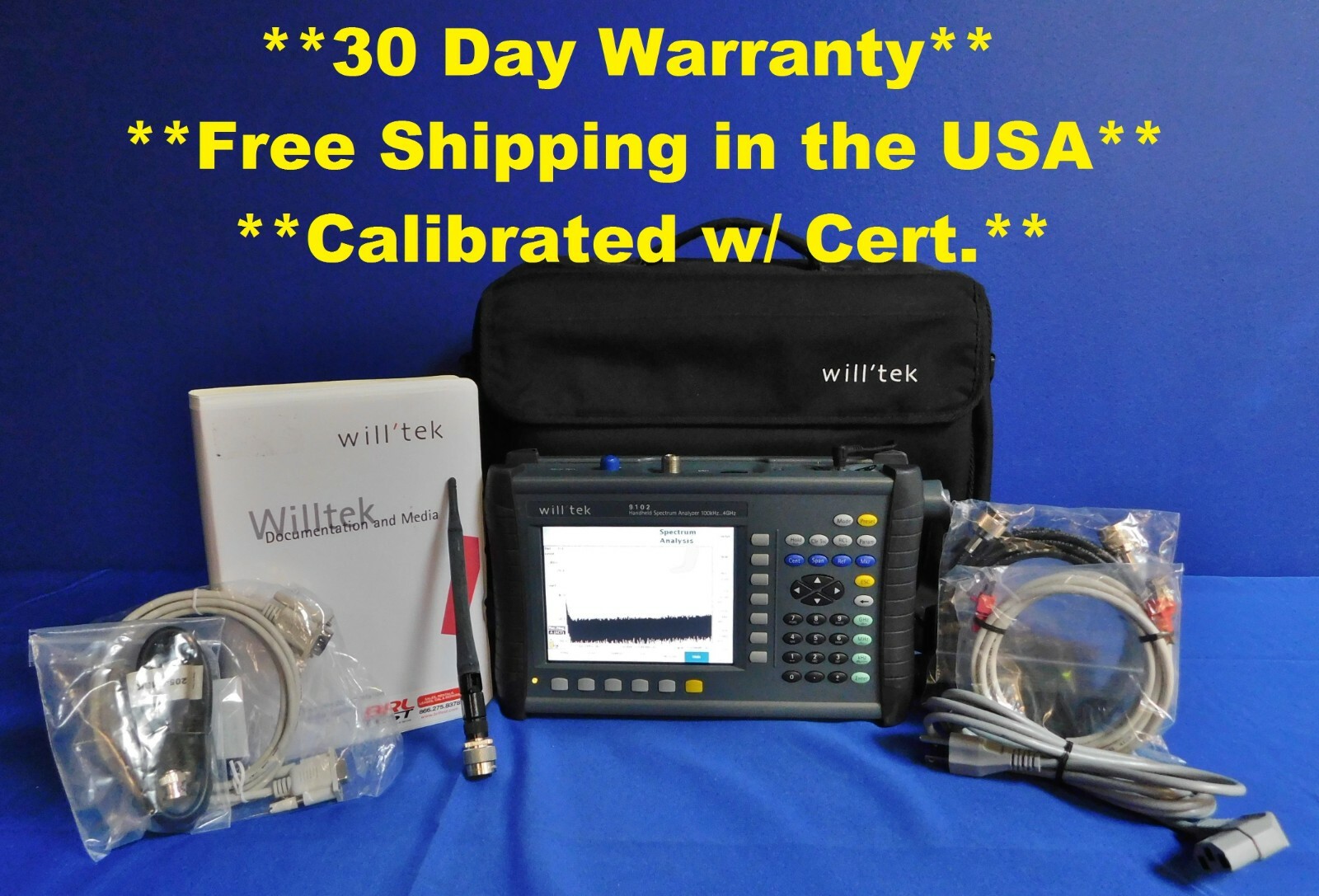 Aeroflex Willtek 9102B Handheld Spectrum Analyzer 100 kHz - 4 GHz | eBay