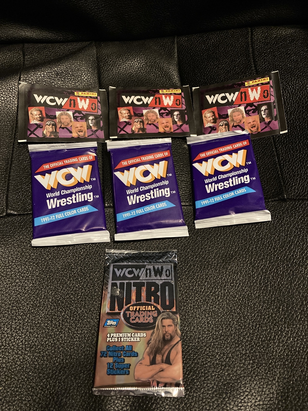 1999 Panini WCW NWO Wrestling Sticker Pack , Impel Pack Lot Of 3 And ...