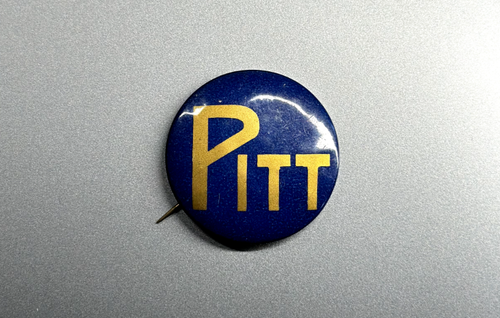 VINTAGE PENN PENNSYLVANIA STATE COLLEGE "PITT" BUTTON PIN 1 IN. & 3/4 ...