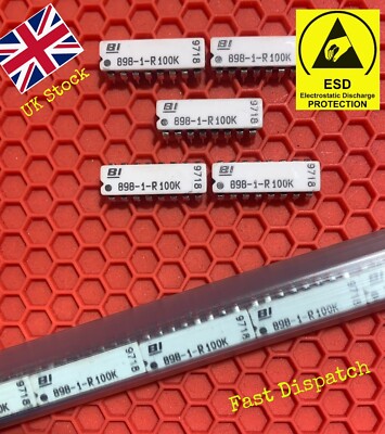 20pcs Lot 100k Resistor Network UK Made R100K Vintage Components Bi ...