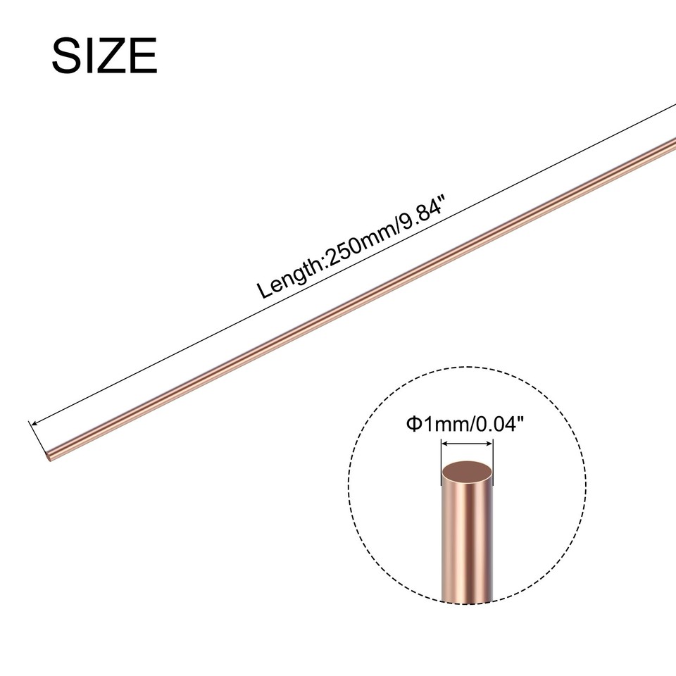 12Pcs 3/64"x10" Copper Brazing Rod Phosphor Solder Low Temperature Weld ...