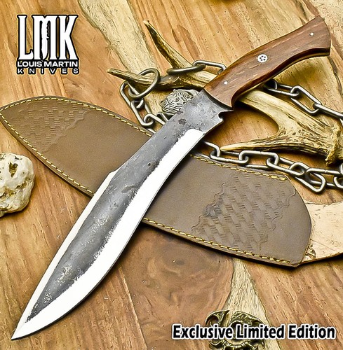 LMK Handmade Kukri Knife AUS-10 Steel Walnut Wood Everyday Carry ...